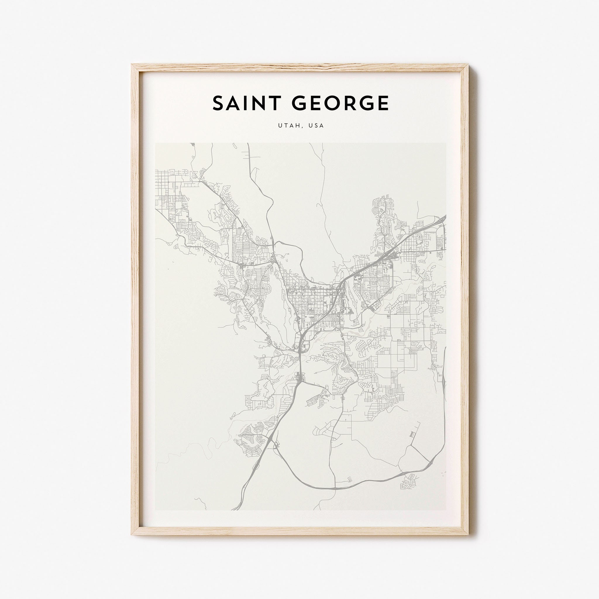 St. George Map Poster, St. George Map Print, St. George Personalized ...