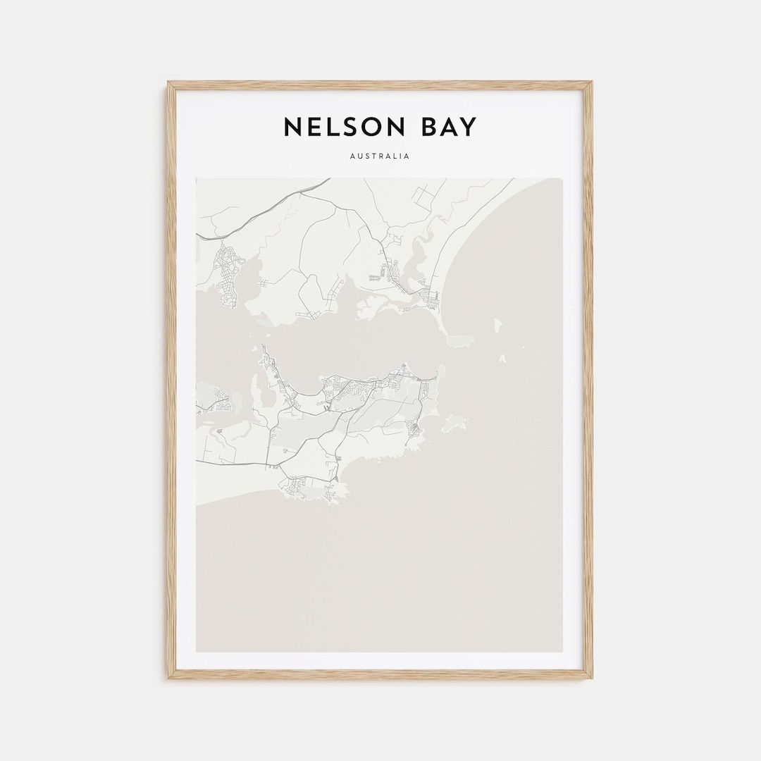 Nelson Bay Map Poster, Nelson Bay Map Print, Nelson Bay Travel Wall Art ...