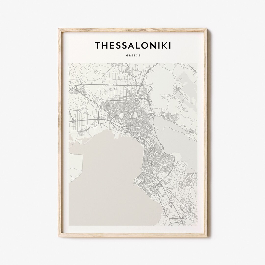 Thessaloniki Map Poster, Thessaloniki Map Print, Thessaloniki ...