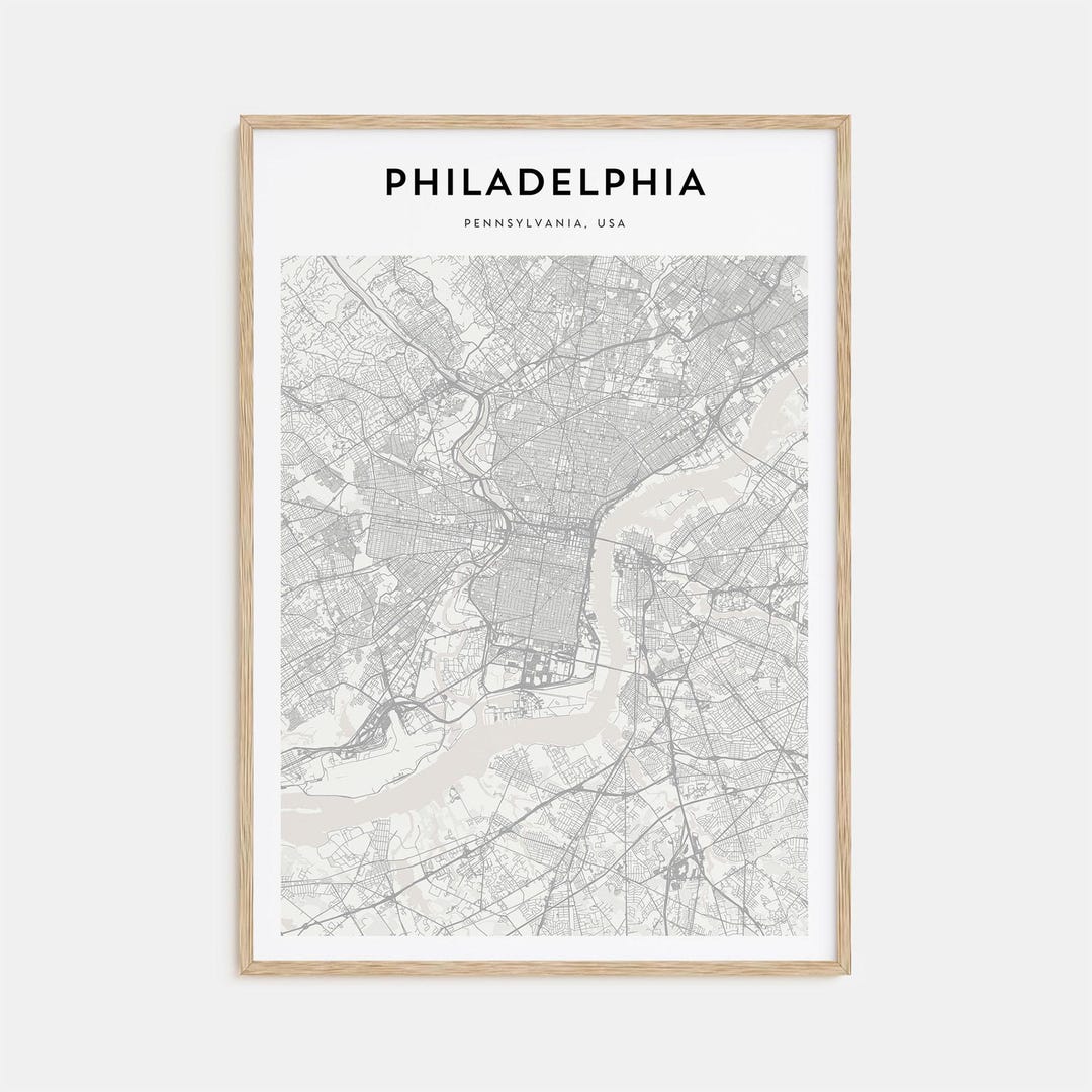 Philadelphia Map Poster, Philadelphia Map Print, Philadelphia ...