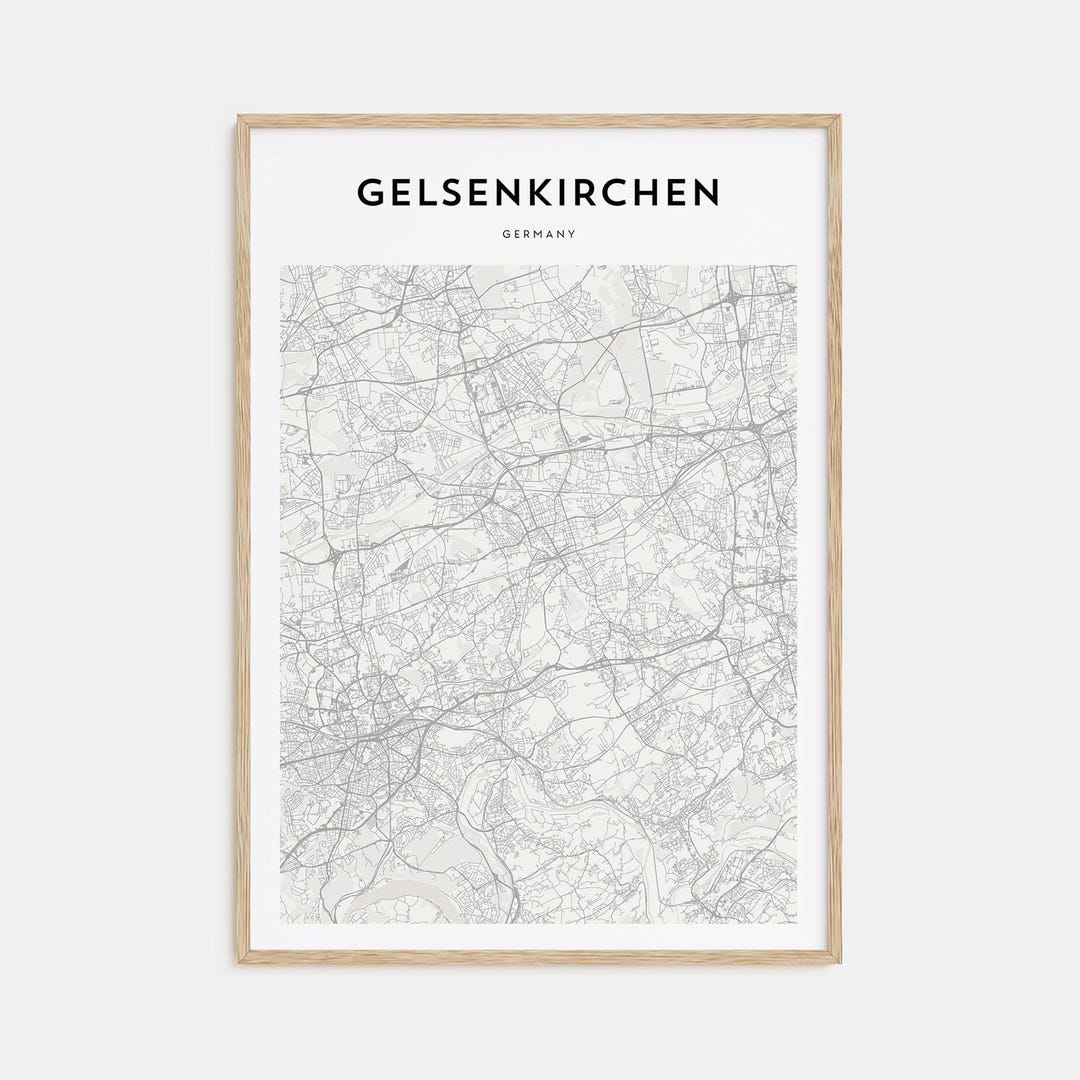 Gelsenkirchen Map Poster, Gelsenkirchen Map Print, Gelsenkirchen Travel ...