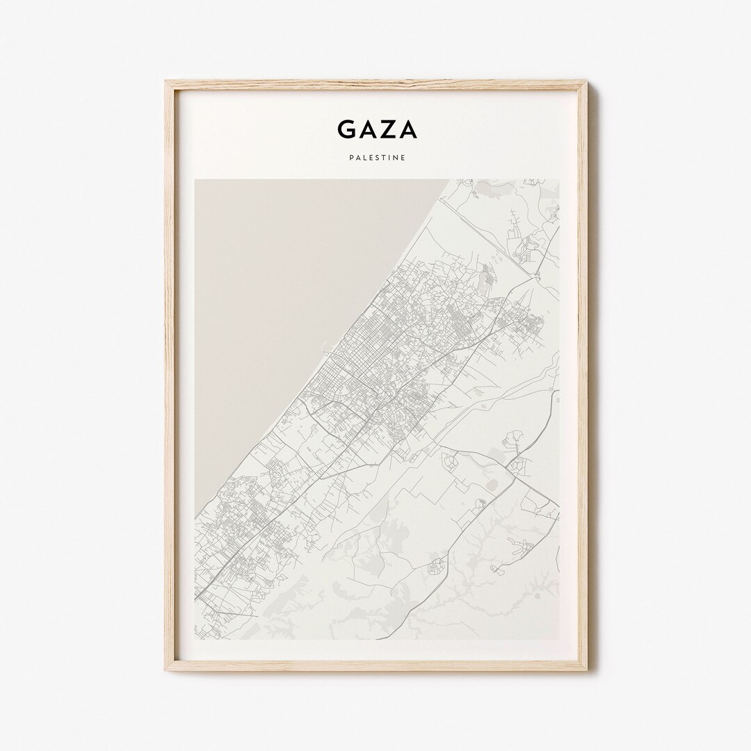 Gaza Map Poster, Gaza Map Print, Gaza Personalized Map Art, Gaza Wall ...