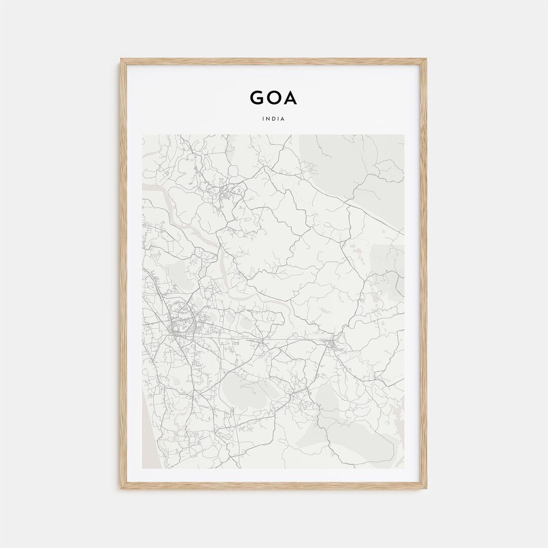 Goa Map Poster, Goa Map Print, Goa Travel Wall Art, Goa Personalized ...