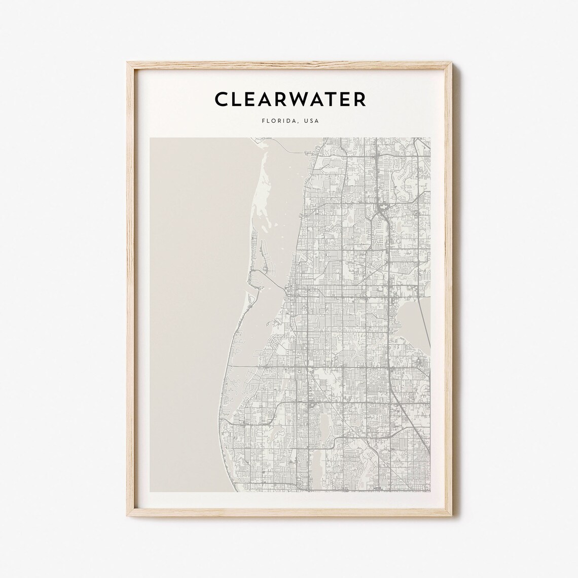 Clearwater Map Poster, Clearwater Map Print, Clearwater Personalized ...