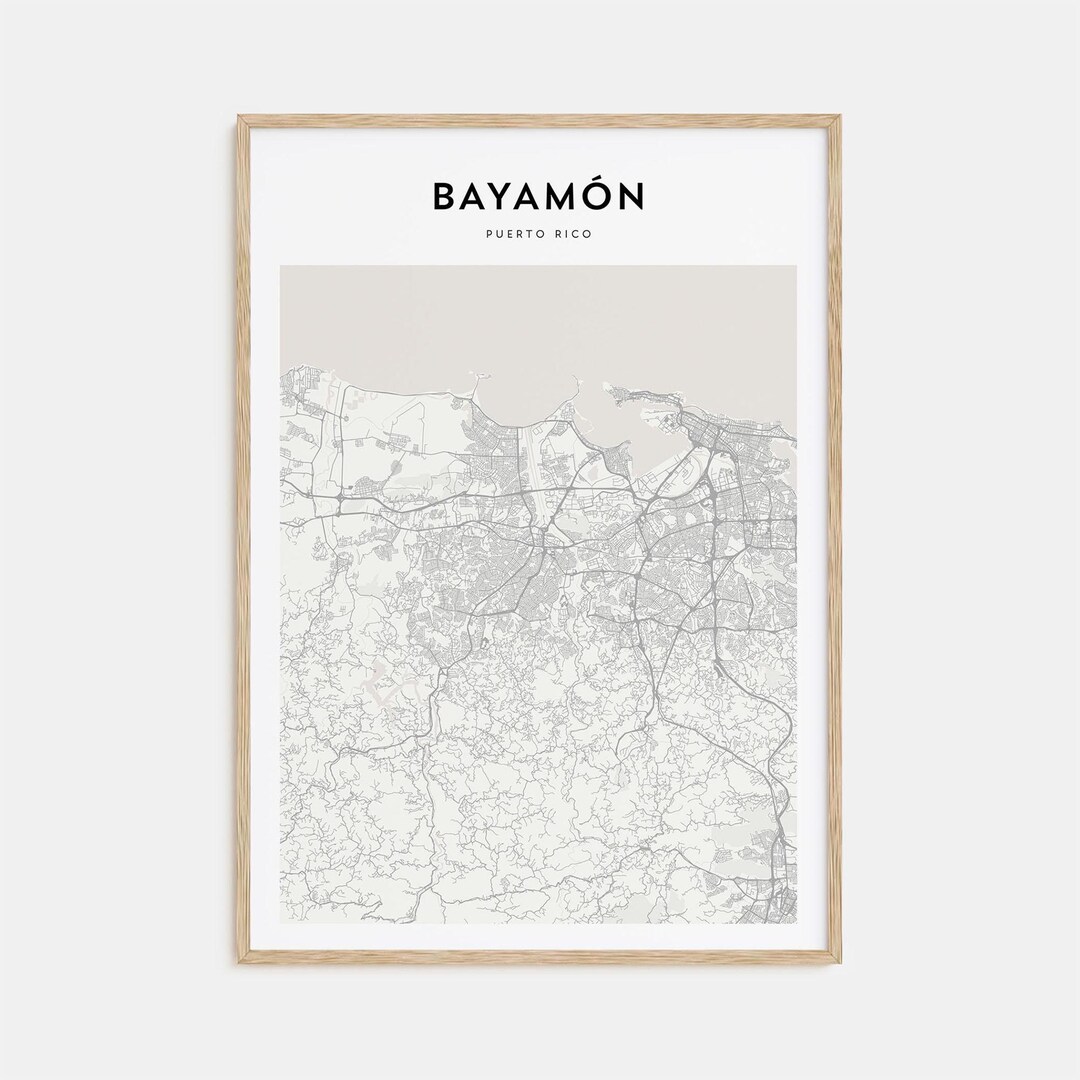 Bayamon Map Poster, Bayamon Map Print, Bayamon Travel Wall Art, Bayamon ...