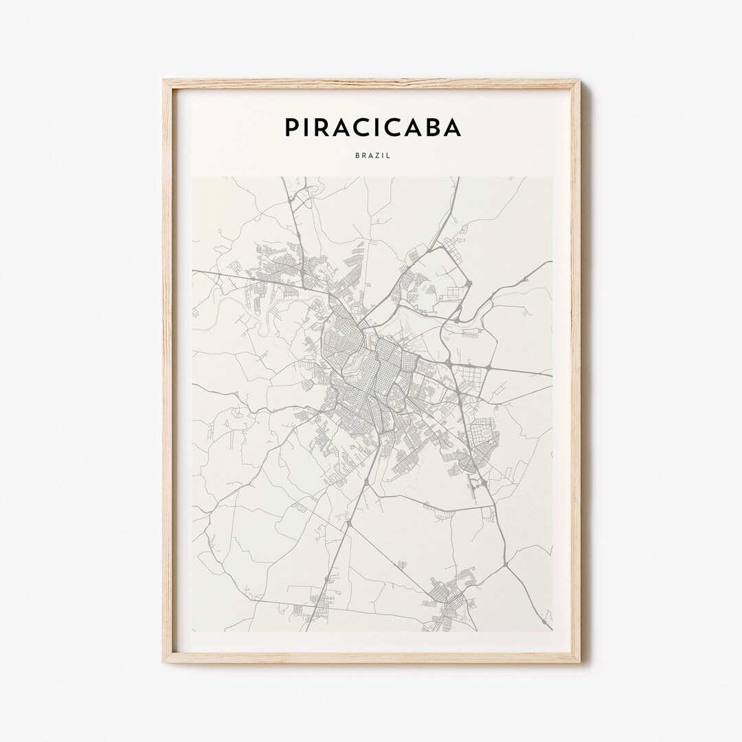 Piracicaba Map Poster, Piracicaba Map Print, Piracicaba Personalized ...
