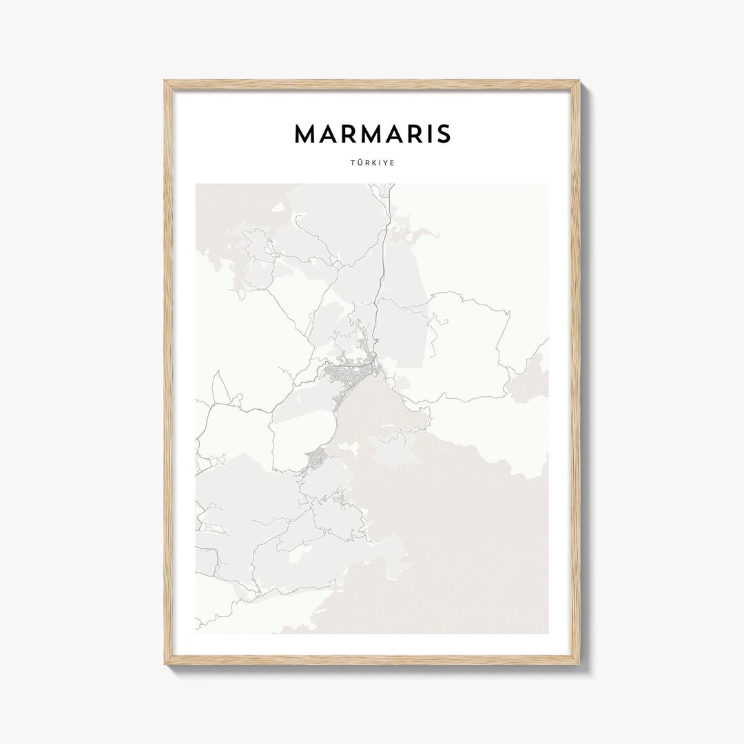 Marmaris Map Print: Turkey Travel Poster - Etsy UK