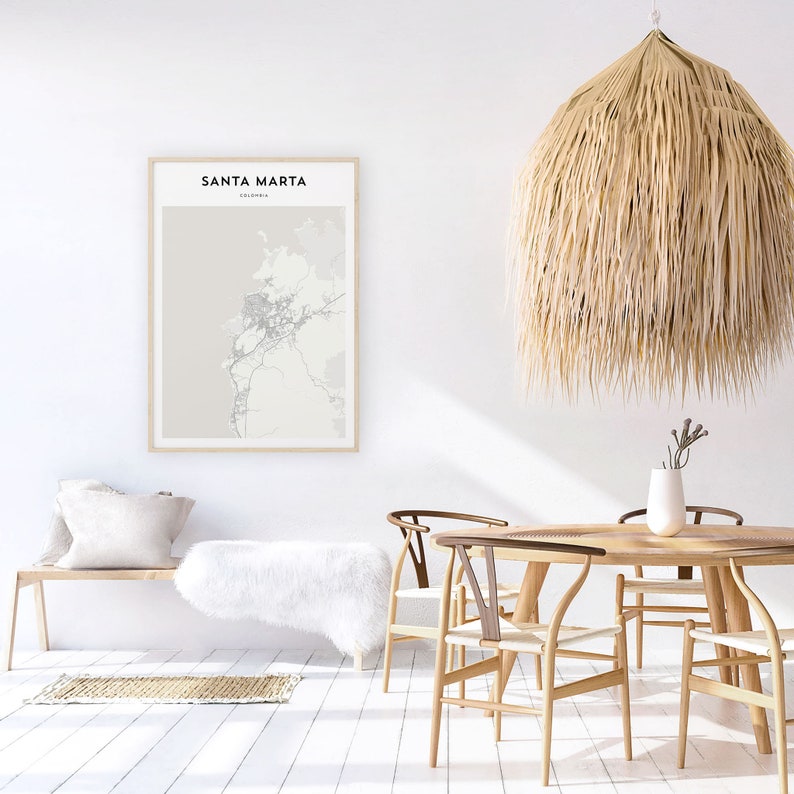 Santa Marta Map Poster, Santa Marta Map Print, Santa Marta Personalized ...