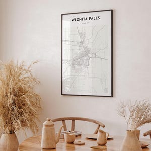 Wichita Falls Map Poster, Wichita Falls Map Print, Wichita Falls Travel ...