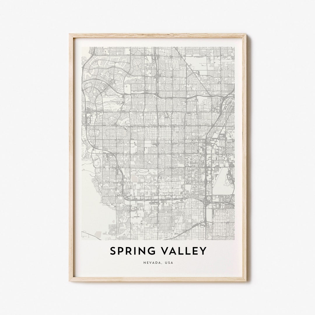 Map of Spring Valley Spring Valley Map Print Spring Valley - Etsy