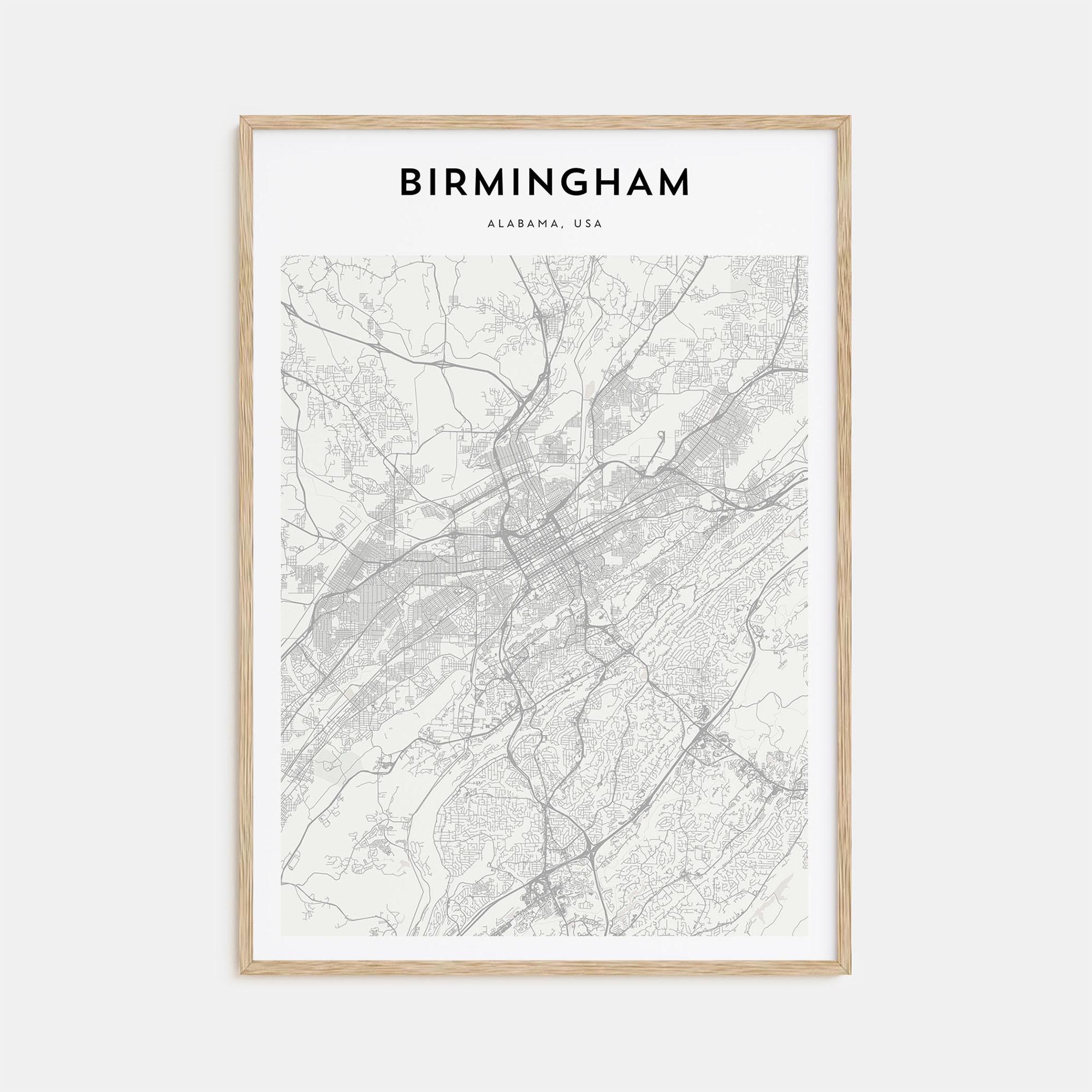 Birmingham Map Poster, Birmingham Map Print, Birmingham Personalized ...