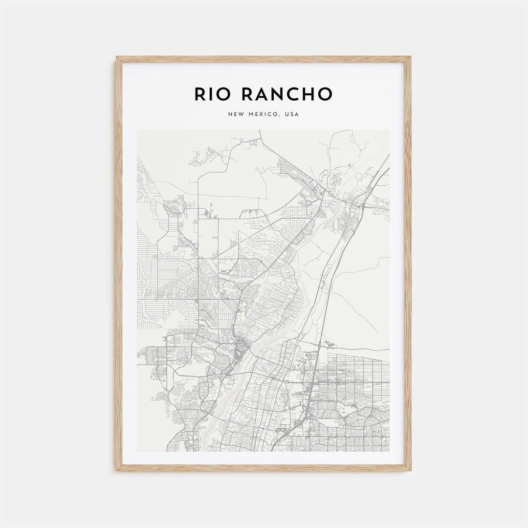 Rio Rancho Map Poster, Rio Rancho Map Print, Rio Rancho Travel Wall Art ...