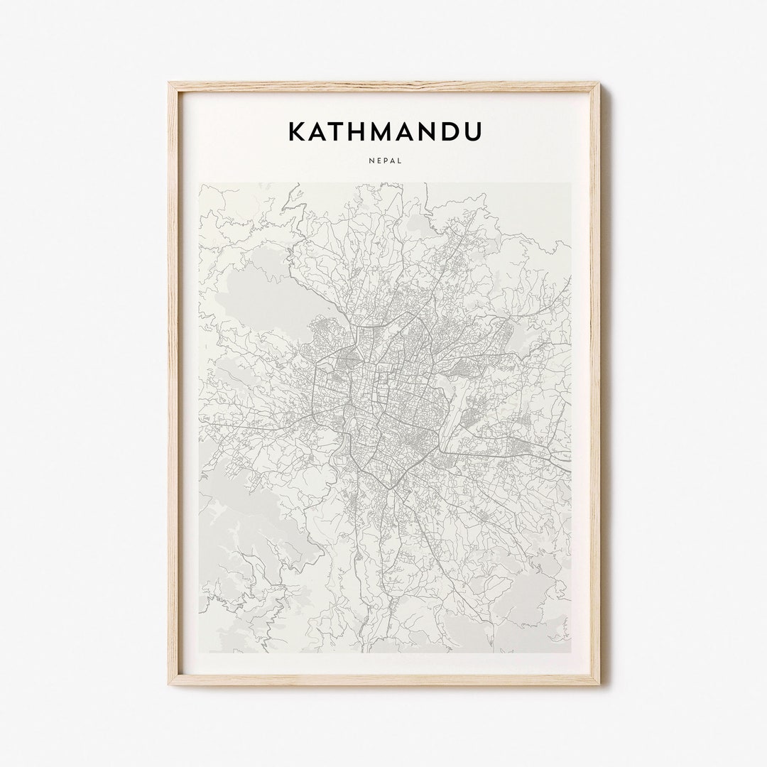 Kathmandu Map Poster, Kathmandu Map Print, Kathmandu Personalized Map ...