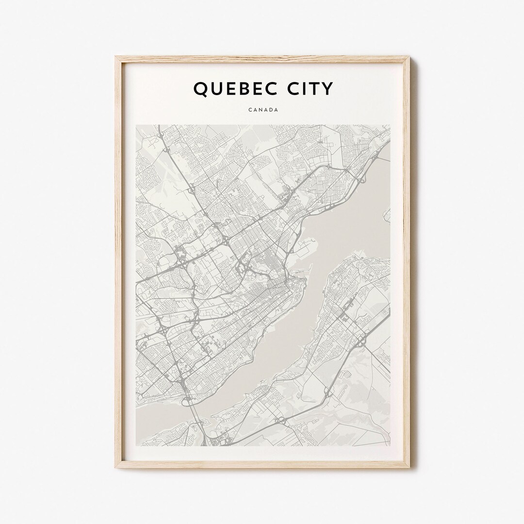Quebec City Map Poster, Quebec City Map Print, Quebec City Personalized ...