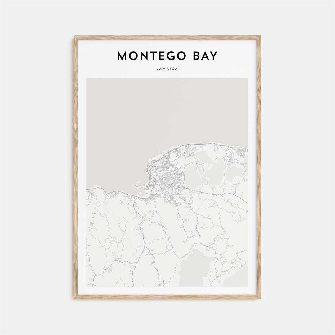 Montego Bay Map Poster, Montego Bay Map Print, Montego Bay Personalized ...