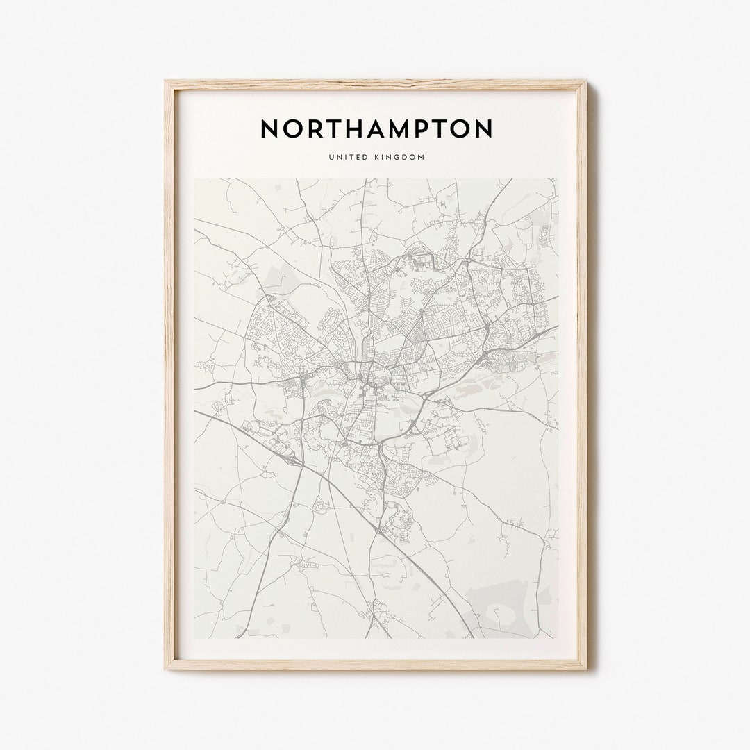 Northampton Map Poster, Northampton Map Print, Northampton Personalized ...