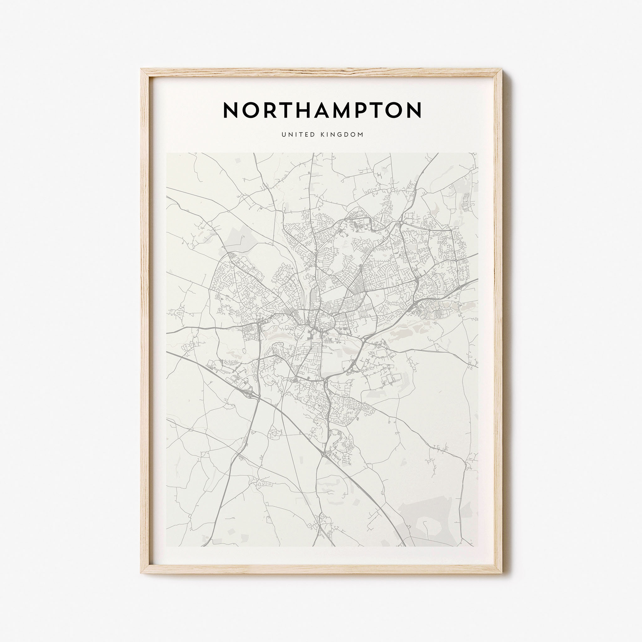 Northampton Map Poster, Northampton Map Print, Northampton Personalized ...