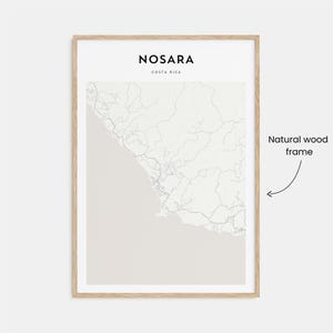 Nosara Map Poster, Nosara Map Print, Nosara Travel Wall Art, Nosara ...