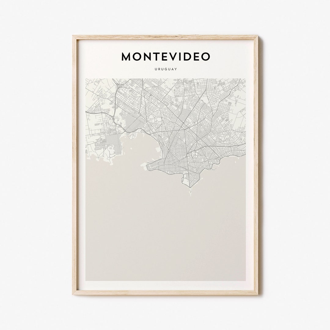 Montevideo Map Poster Montevideo Map Print Montevideo - Etsy