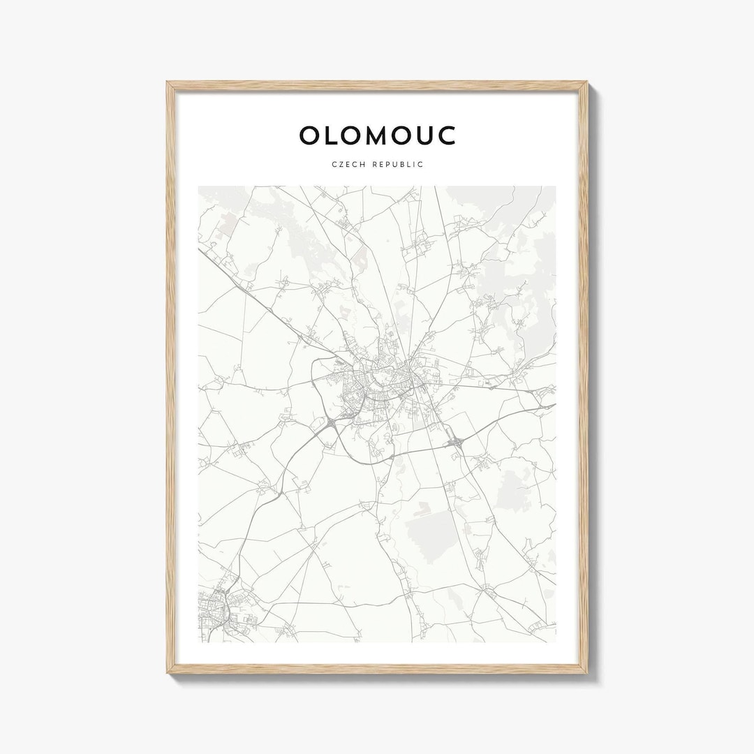 Olomouc Map Print, Czech Republic Poster, Moravia Wall Art, Olomouc ...