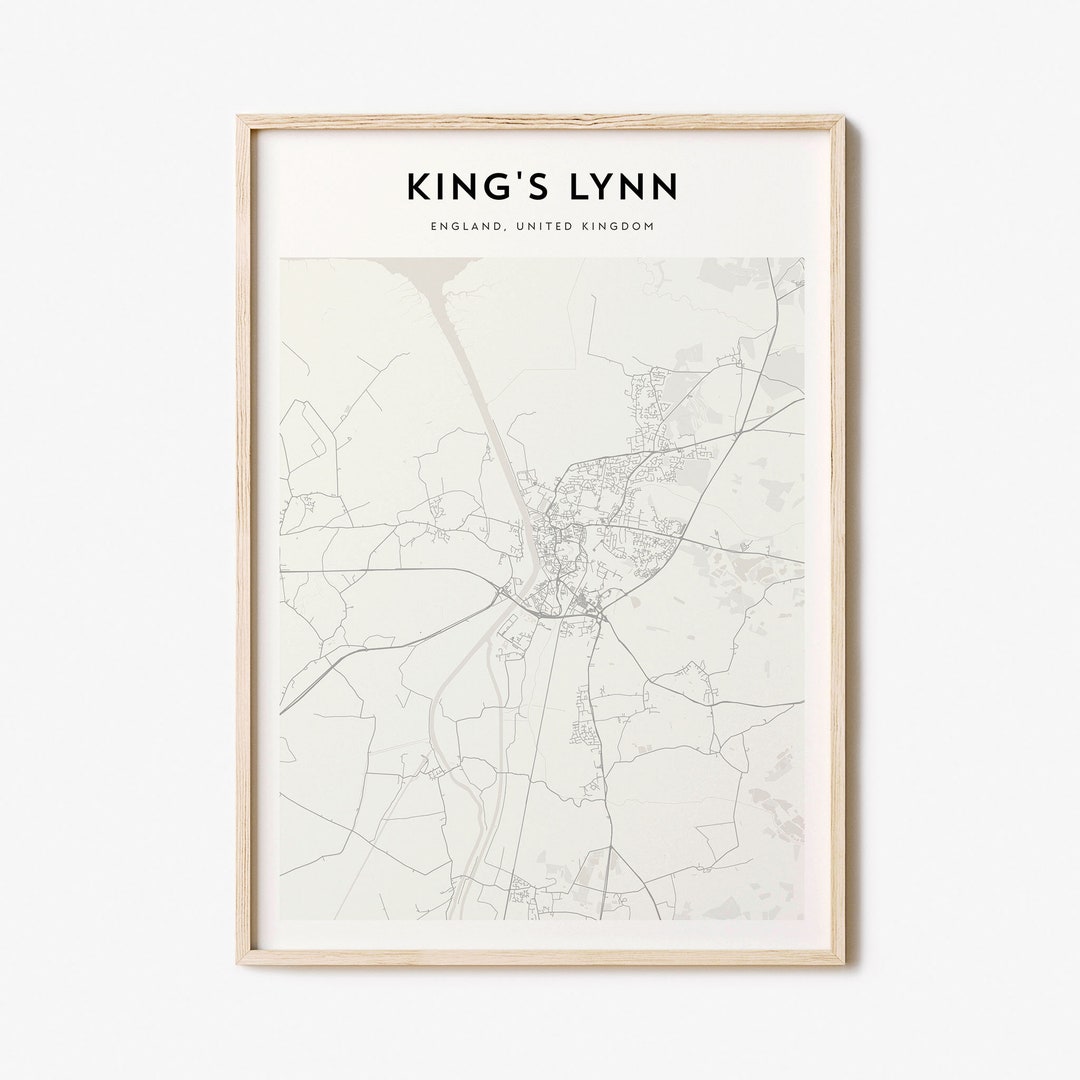 Kings Lynn Map Poster, Kings Lynn Map Print, Kings Lynn Personalized ...