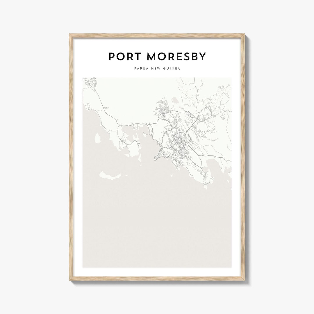 Port Moresby Map Poster, Port Moresby Map Print, Port Moresby Travel ...