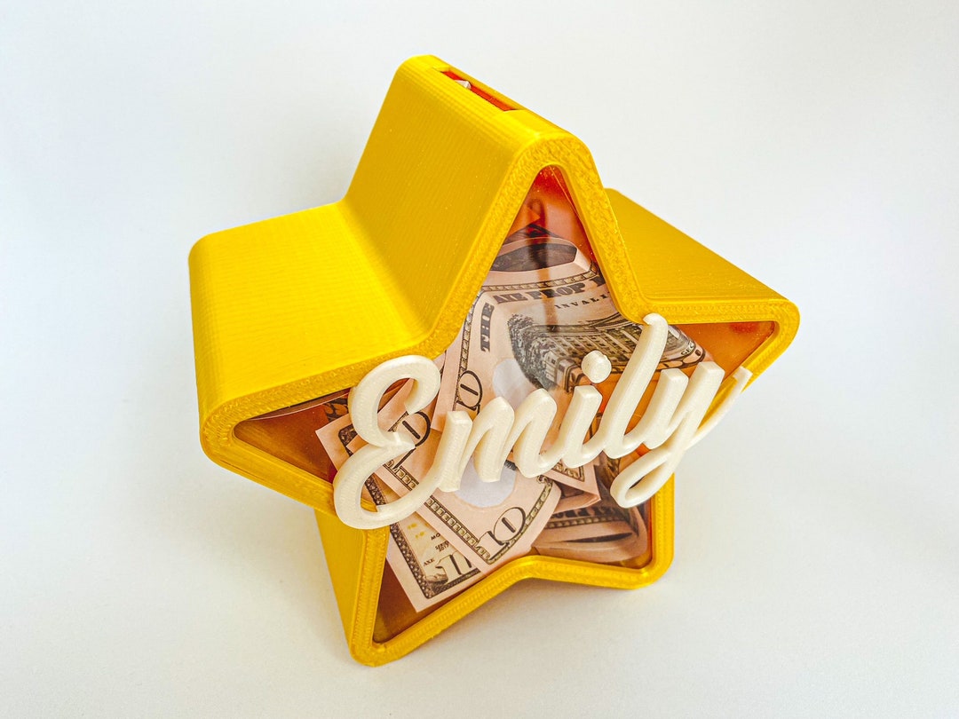 Personalized Star Piggy Bank Money Box for Kids Amazing 3D Printed ...