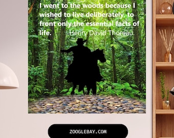 Henry David Thoreau Inspirational Nature Quote Digital Wall Art Print ...