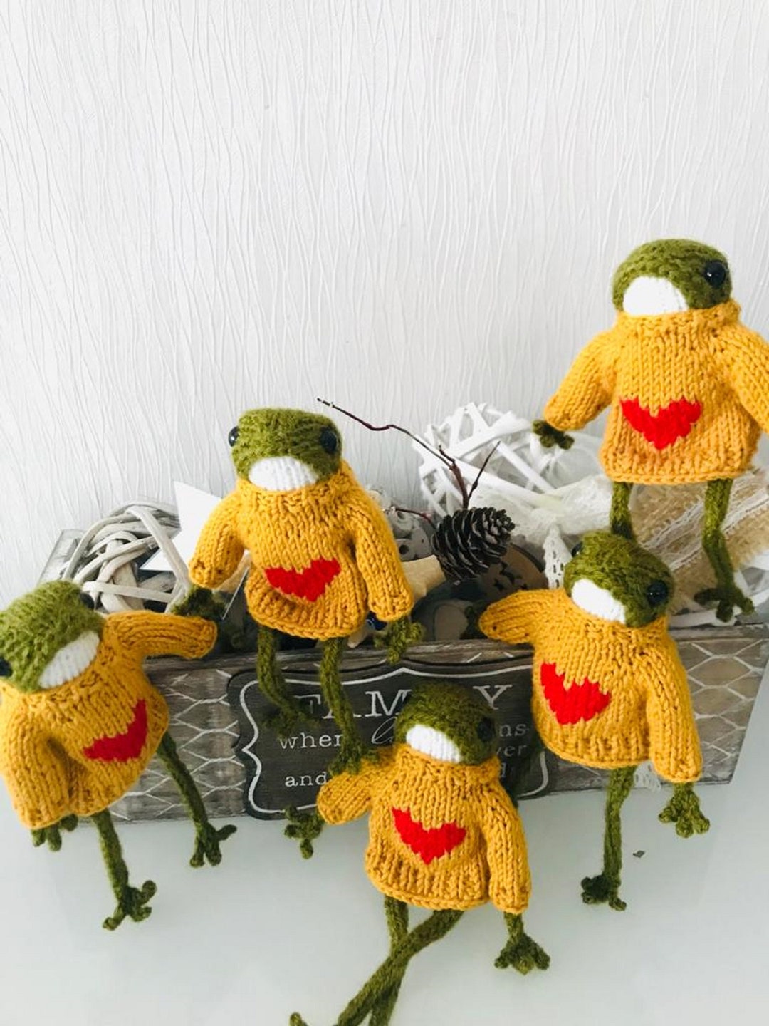 Cute Lovely Green Frog, Finished Toy, Little Frog Crochet Amigurumi Toy ...