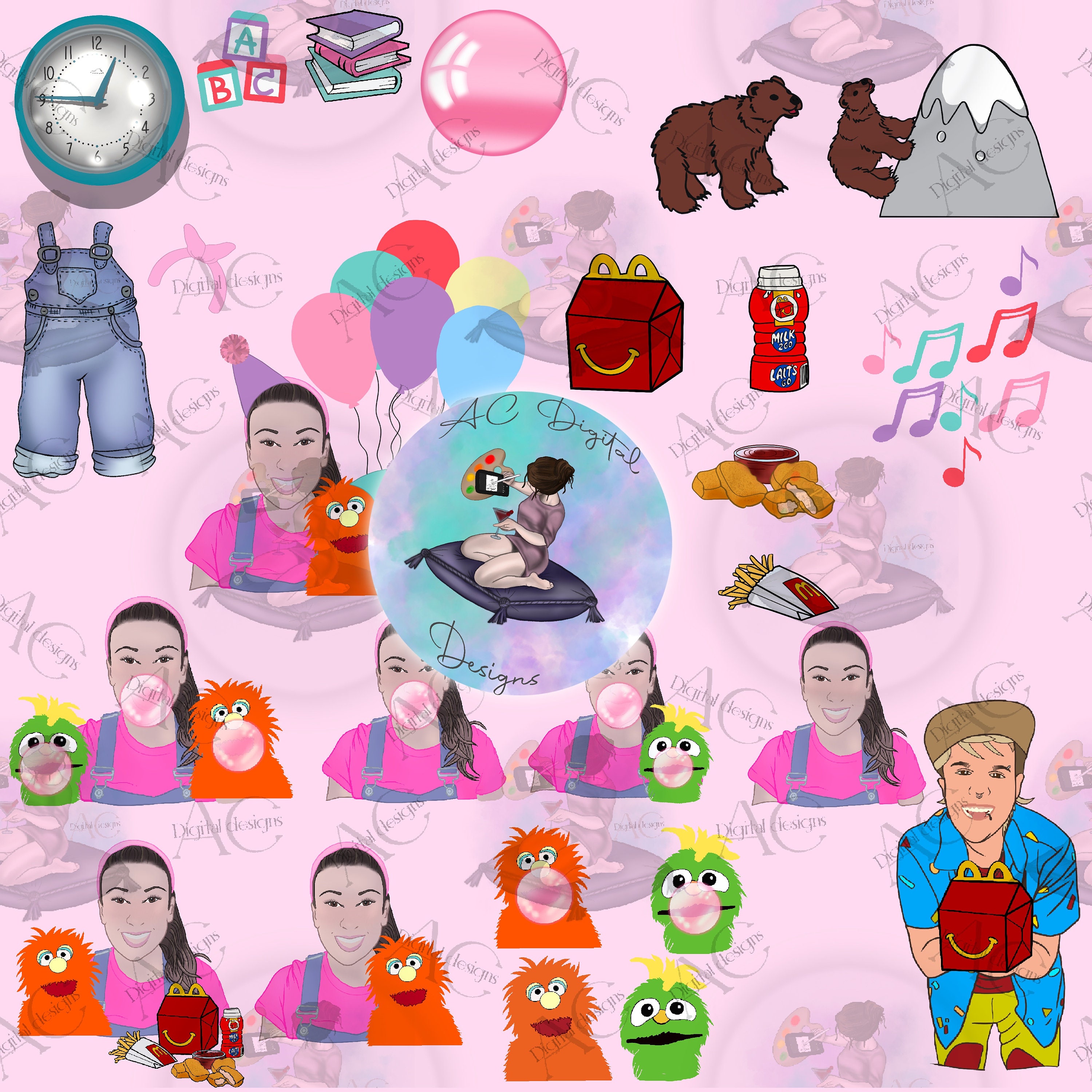 Ms Rachel Pngs Mega Bundle-songs for Littles Clipart Mega Bundle ...