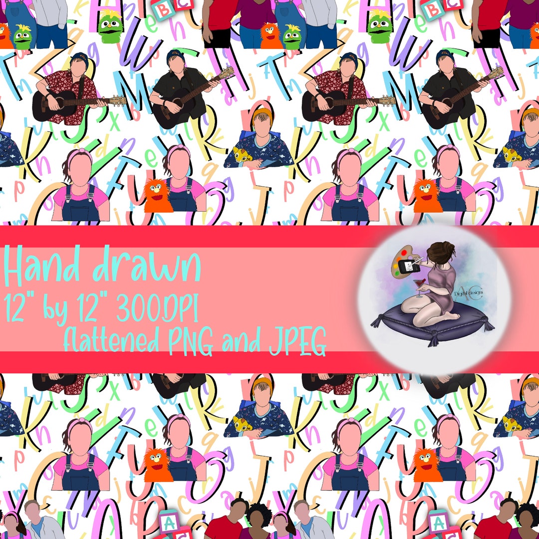 Ms Rachel Seamless Repeating Pattern-songs for Littles-jamming With ...