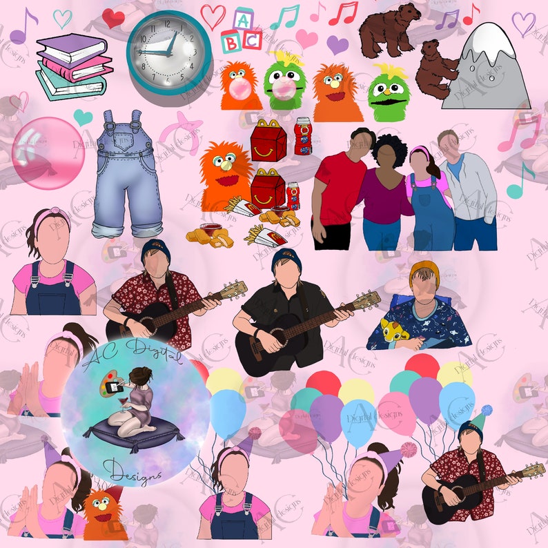 Ms Rachel Songs for Littles and Jamming With Jules Hand Drawn Clipart ...