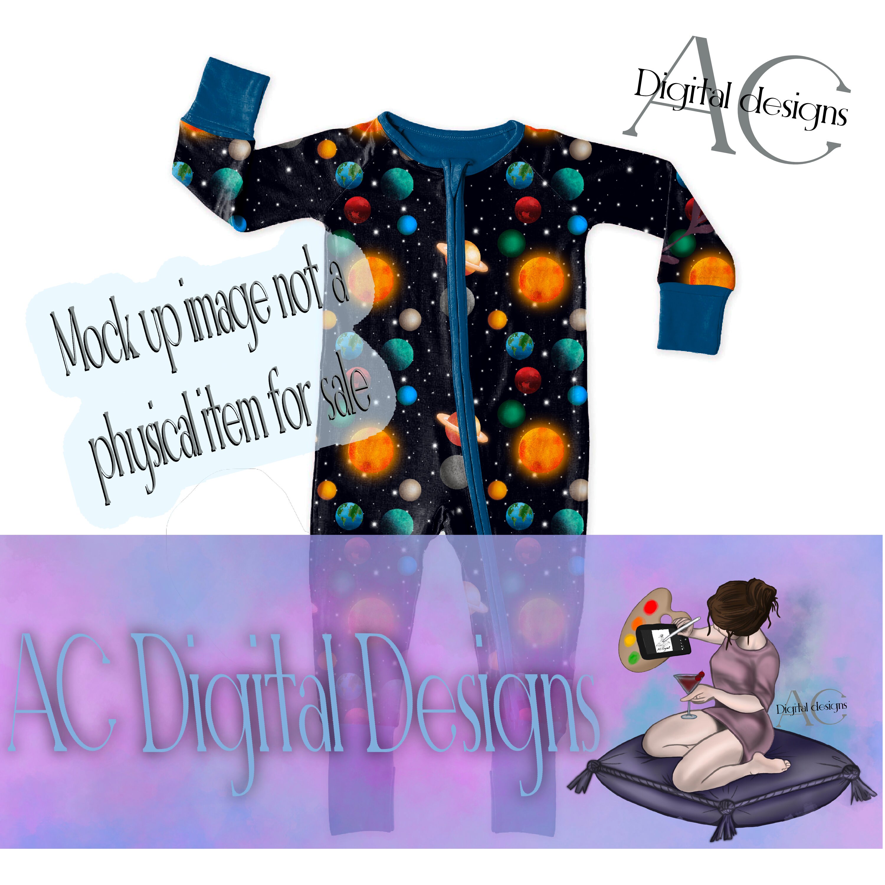 Solar System Stars Seamless Pattern. Solar System Sublimation Images ...