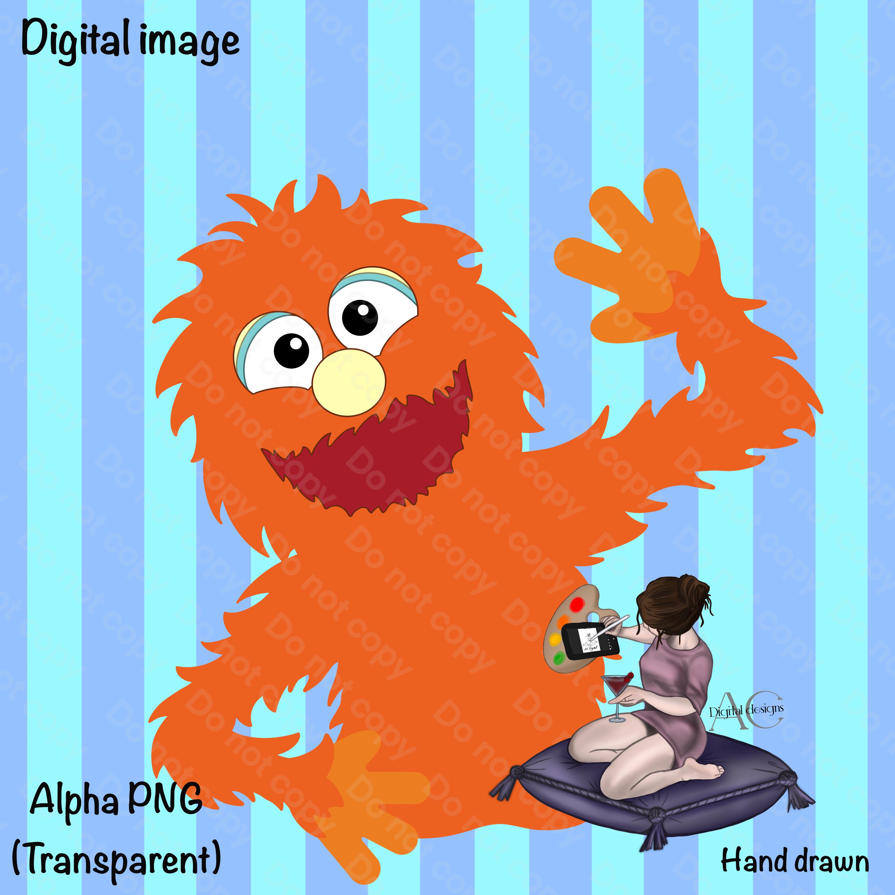 Herbie Puppet Digital Image Mrs Rachel Alpha PNG Orange Puppet Clipart ...