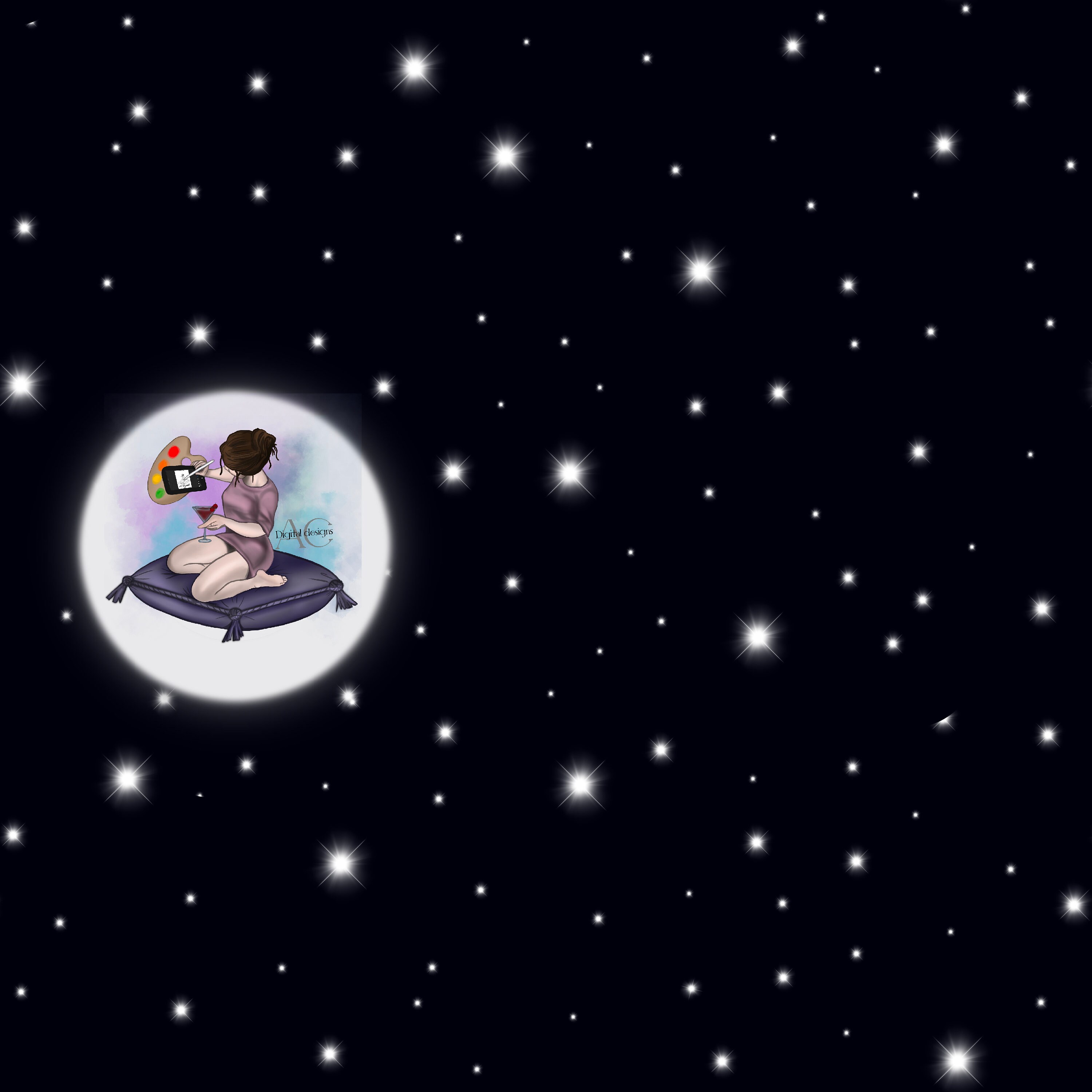 Solar System Stars Seamless Pattern. Solar System Sublimation Images ...