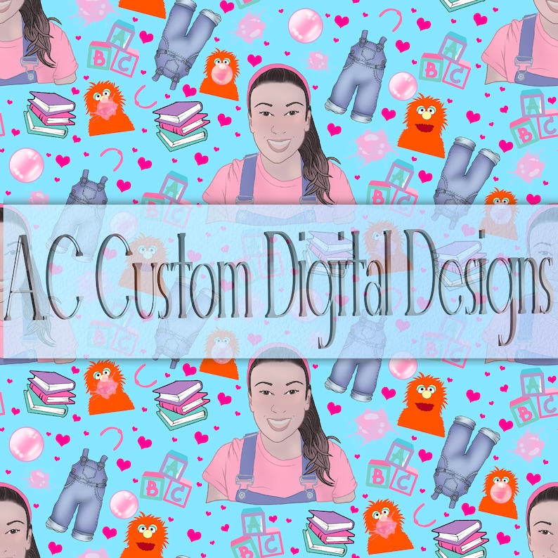 Ms Rachel Png, Ms Rachel Seamless Repeating Pattern, Ms Rachel and ...