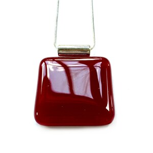 Shimmering Red Fused Glass Pendant Statement Piece - Etsy