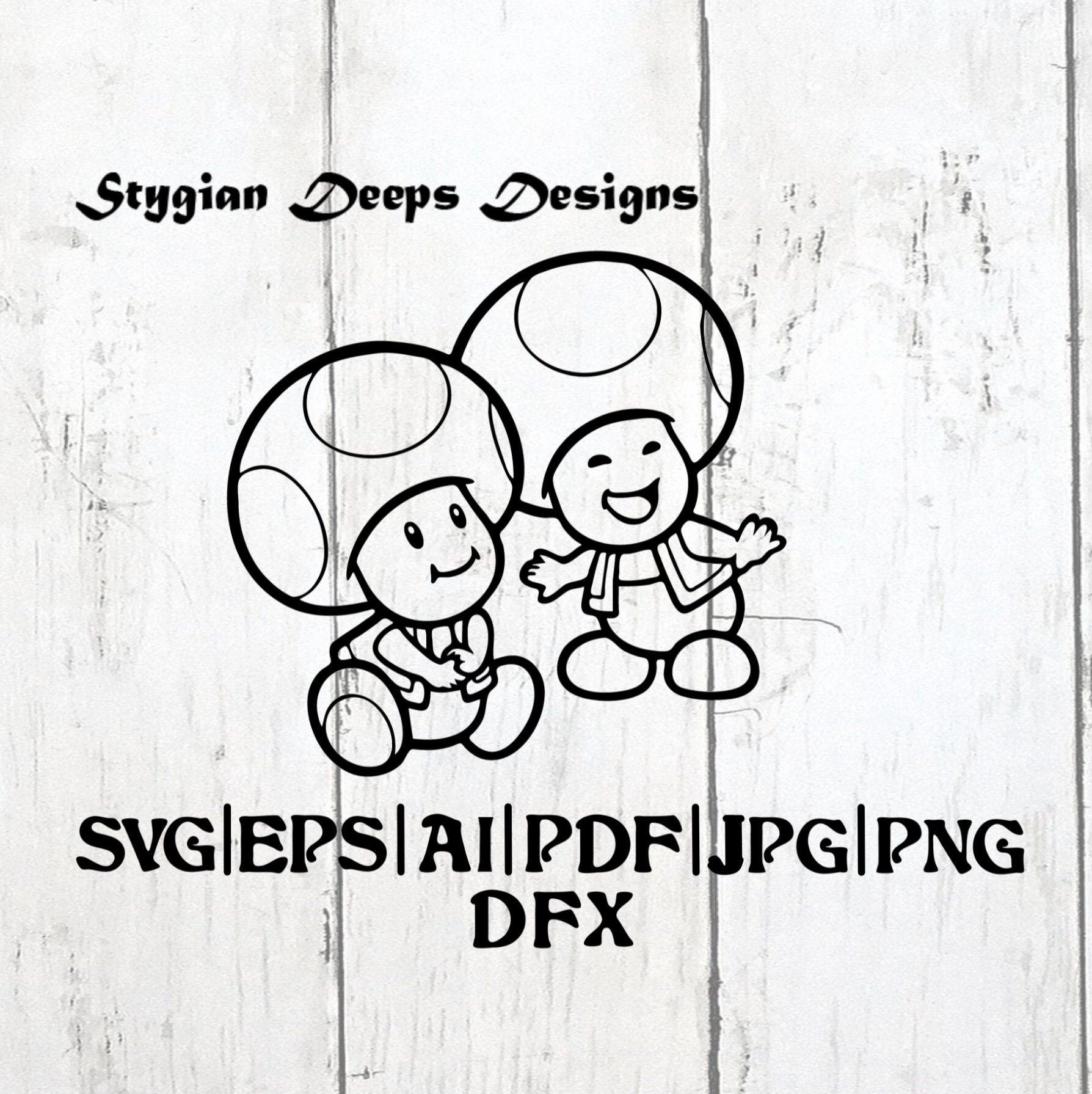 Toads Super Mario SVG Cut File Design for Cricut Silhouette - Etsy