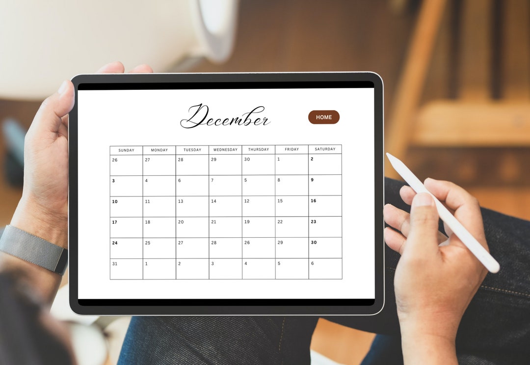 2023 Calendar, Digital Calendar, Hyperlink Digital Calendar, iPad ...