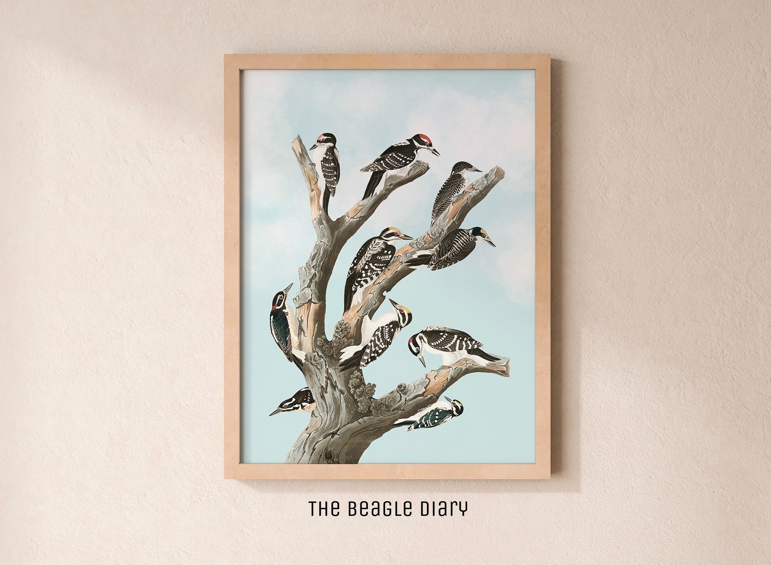 Vintage Birds and Tree Printable/ Natural Landscape Wall Art/ John ...