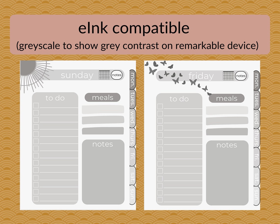 Minimalist boho Planner WEEKLY AND DAILY Planner Ransonsdesigns Adhd ...