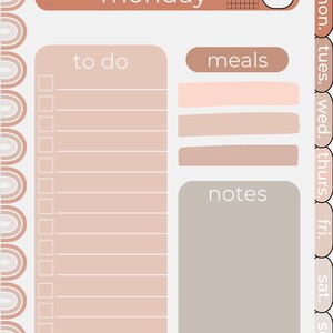 Minimalist "boho" Planner | WEEKLY AND DAILY Planner | Ransonsdesigns ...