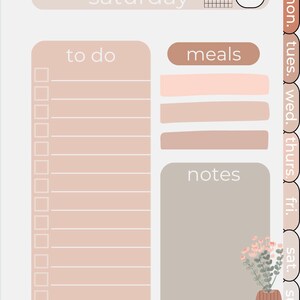 Minimalist "boho" Planner | WEEKLY AND DAILY Planner | Ransonsdesigns ...