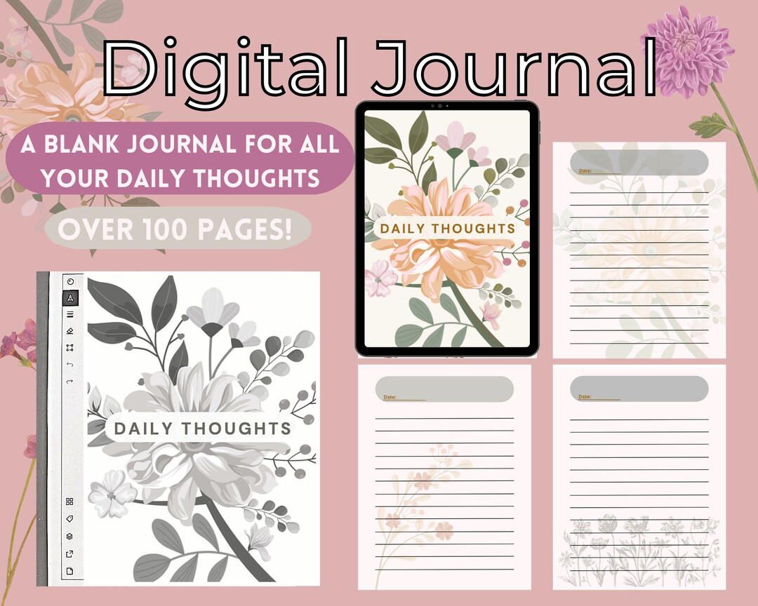 Digital Journal for Good Notes and Remarkable | Ransons Desings - Etsy