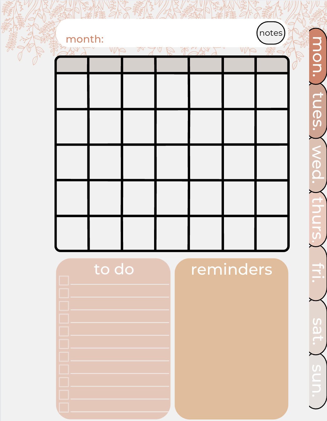 Minimalist boho Planner WEEKLY AND DAILY Planner Ransonsdesigns Adhd ...