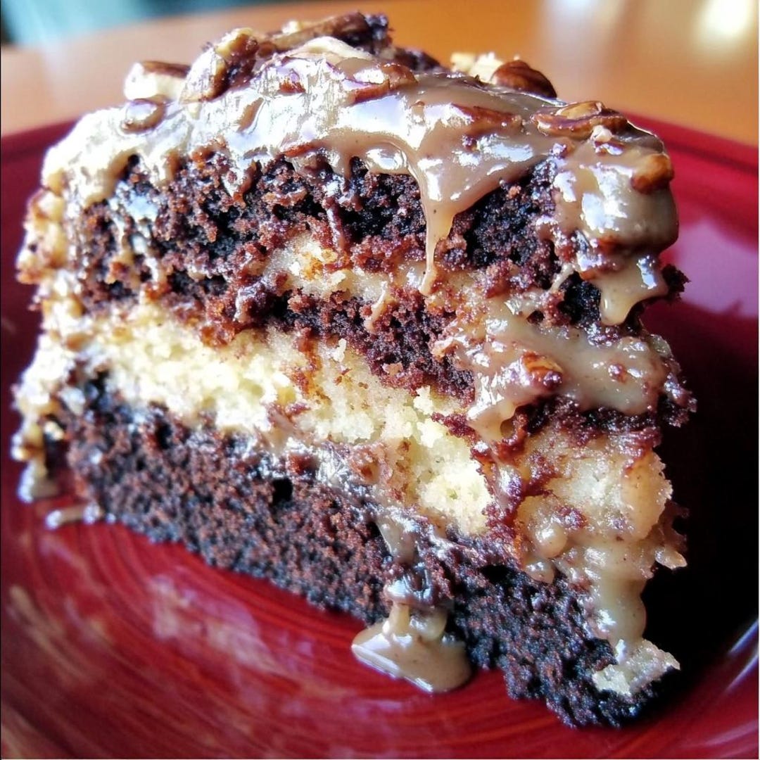 German Chocolate Cake Recipe | Coconut Pecan Layer Cake (digital ...