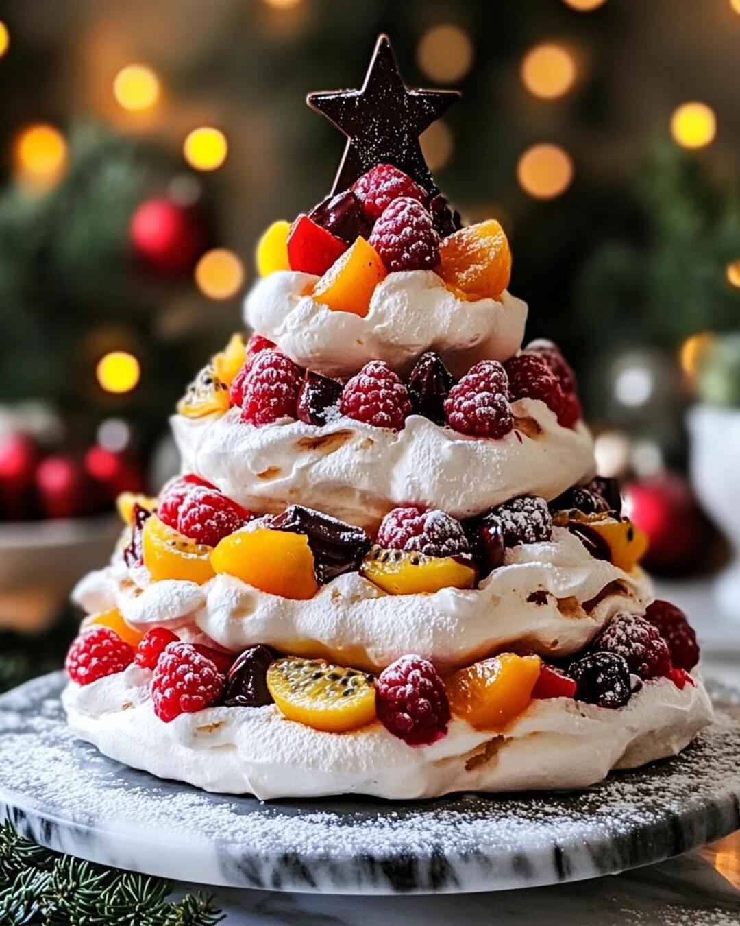 Festive Pavlova Christmas Tree Recipe | Christmas Recipes - Etsy UK