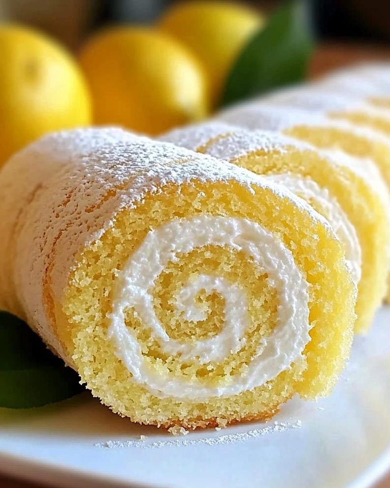 Lemon Swiss Roll Cake Recipe (digital Download) - Etsy