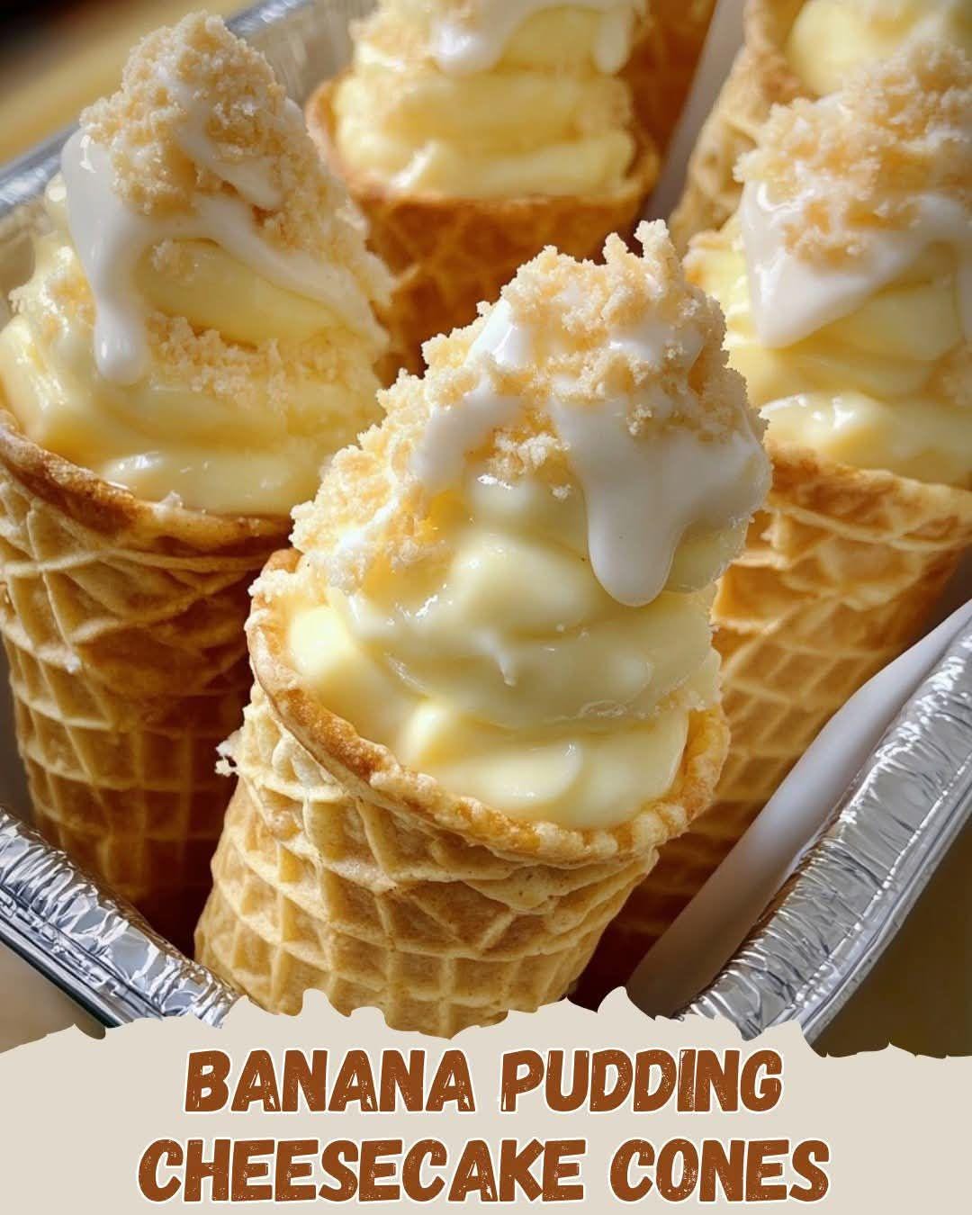 The Best Recipe for Banana Pudding Cheesecake Cones - Etsy