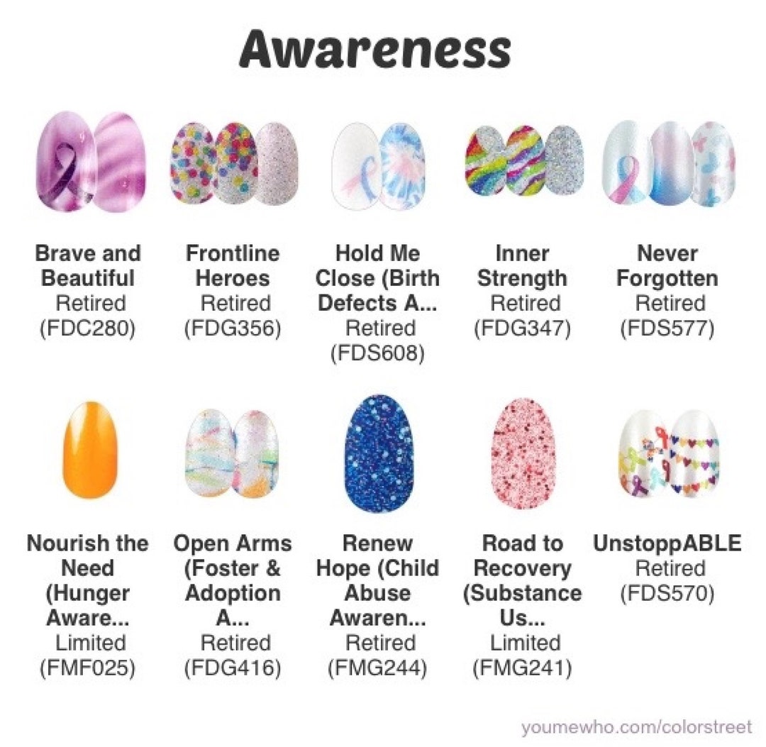 Color Street Awareness Nail Strips | 100% Real Nail Polish | Made in ...